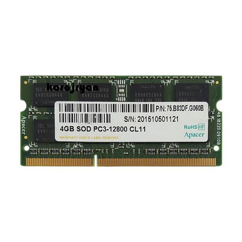 رم لپ تاپ 4 گیگ Apacer Ddr3 1600 12800 Mhz 1 5v فروش قطعات لپ تاپ قطعات لپ تاپ در کرج