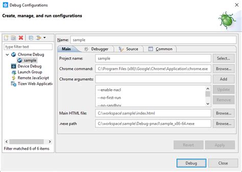 debugging nacl projects samsung developer