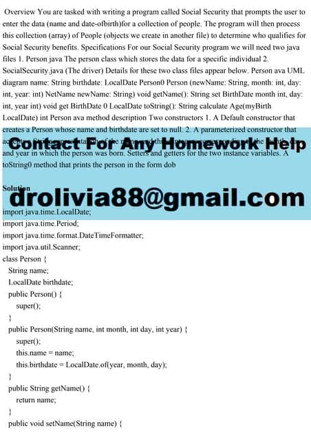 overview you are tasked with writing a program called social security pdf
