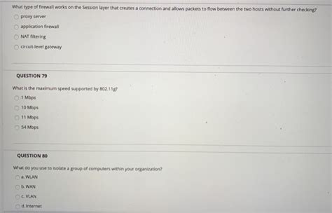 Solved What Type Of Firewall Works On The Session Layer That