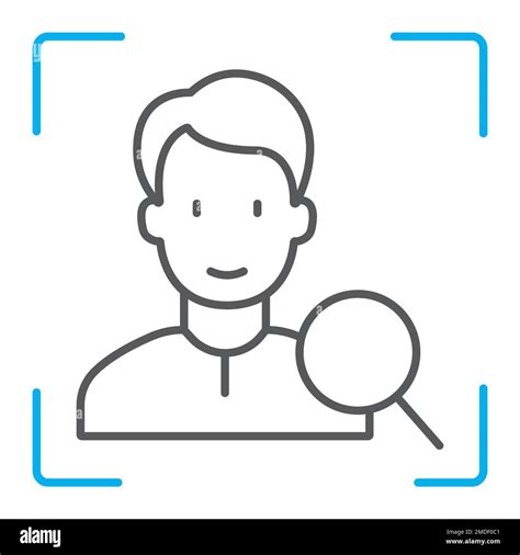 Face Id Thin Line Icon Face Recognition And Face Identification Face