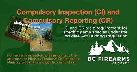 Compulsory Inspection Ci And Compulsory Reporting Cr Bc Firearms Academy
