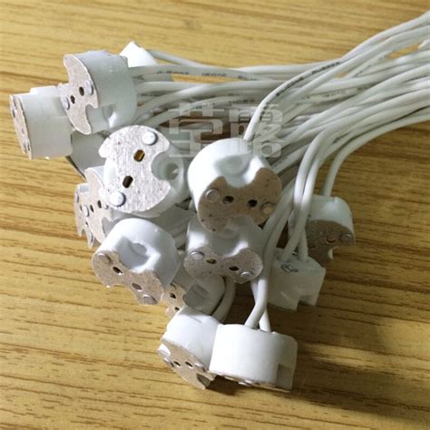 5pcs Led Lamp Socket Holder Base Halogen With Wire Grandado