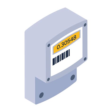 Electricity Supply System Isometric Design Of Kwh Meter Icon 6544372