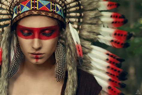 Native American Girl Makeup Native American Beauty Digital Art By Joe