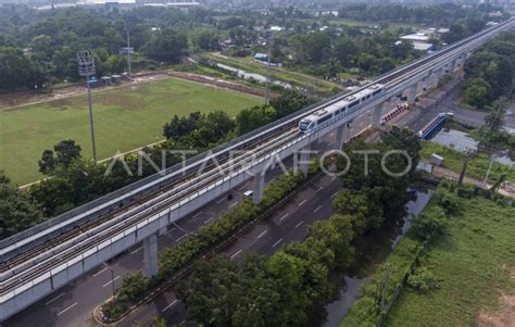 Pengurangan Jadwal Perjalanan Lrt Sumsel Antara Foto