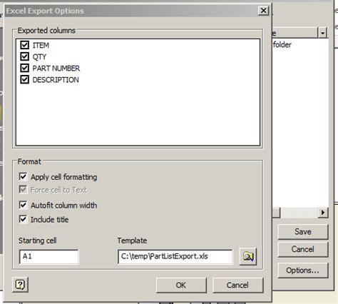 From The Trenches With Autodesk Inventor Ilogic Export Parts List With Options