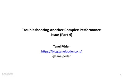 Troubleshooting Complex Oracle Performance Problems With Tanel Poder Pdf Databases