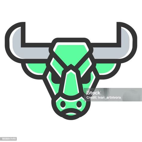 벡터 일러스트 레이 션 황소 탱크 간단한 마스코트 스타일 근육질 체격에 대한 스톡 벡터 아트 및 기타 이미지 근육질 체격