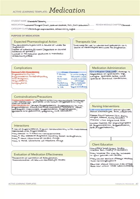 Lactated Ringers Ati Medication Template Nur 114 Nur114 Stuvia Us
