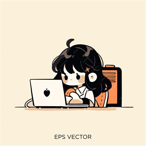 Premium Vector Vector Illustration Vector Illustration Chibi Chibi Illustration Chibi Art Employee