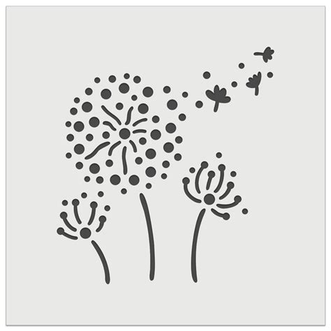 Dandelion Seeds Blowing Away Diy Cookie Wall Craft Stencil 3 5 Inch