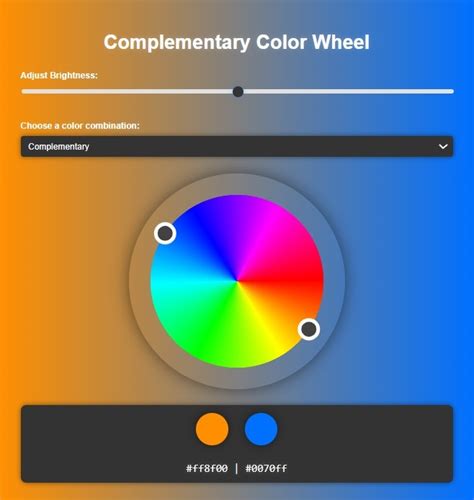 Complementary Color Wheel Color Theory And Calculator