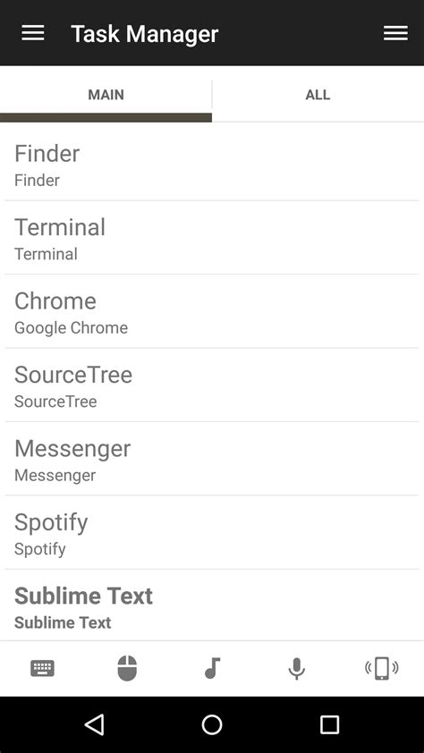 task manager remote unified remote