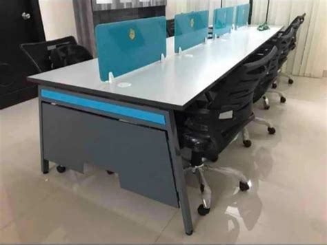 Plain Glossy Lacquered Glass Workstation For Office Size 4 Feet At ₹ 15000piece In Noida