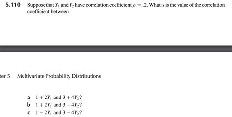 Solved 5 110 Suppose That Y1 And Y2 Have Correlation