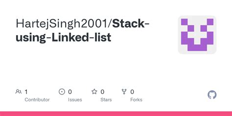 GitHub HartejSingh Stack Using Linked List