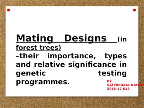 Pptx Mating Designs In Forest Trees Dokumentips