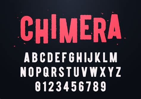 Grunge Script Typography Modern Hand Drawn Font Vector Image