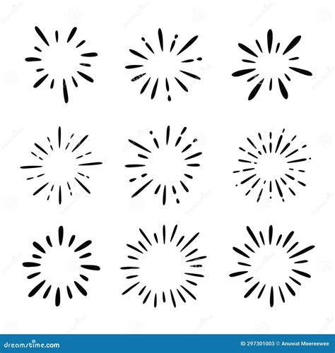 Hand Drawn Diffused Light Vector Isolated On A White Background Stock Vector Illustration Of
