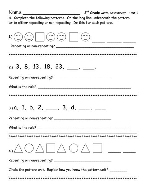2nd Grade Math Number Pattern Worksheets 2nd Grade Math Worksheets