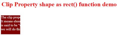 Css Clip How Does Clip Property Work In Css Examples