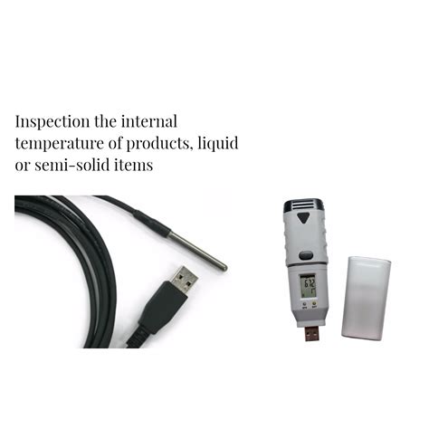 temperature data logger with probe instrument devices