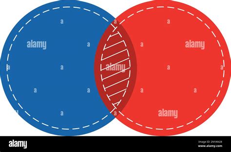 Venn Diagram Merge Red And Blue Circles Chart Infographic Sign Stock Vector Image Art Alamy