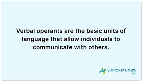 What Are Verbal Operants In Aba Therapy