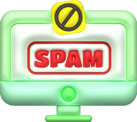 3d Illustration Computer Spam Virus Message Notification Spam Pop Up