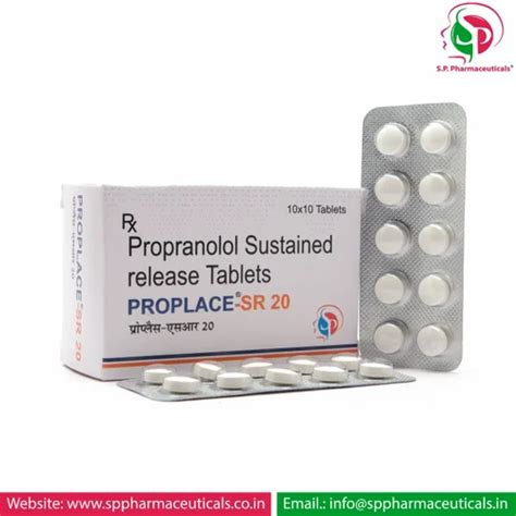 Allopathic Propranolol Hydrochloride 20mg Tablets At ₹ 342 4 Box In Barwala