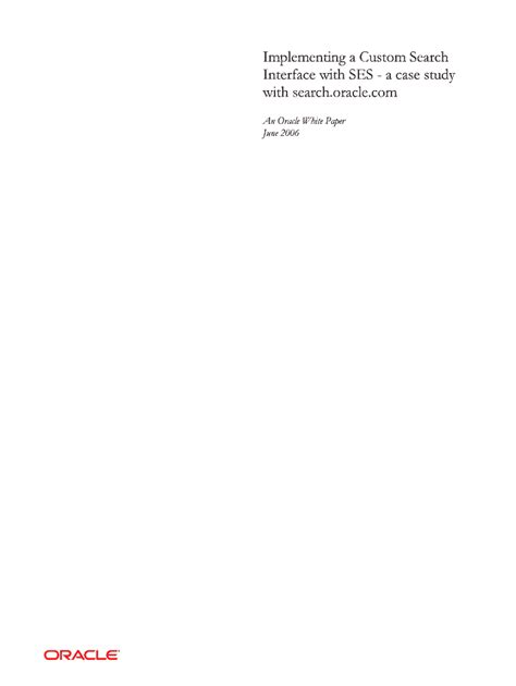 Fillable Online Implementing A Custom Search Interface With Ses A