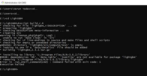 I Am Stuck With Lightgbm R Installation Please Help · Issue 2997 · Microsoftlightgbm · Github