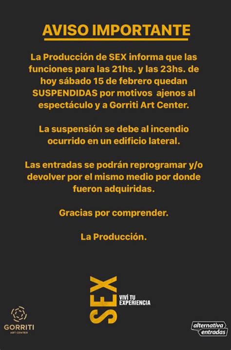 Suspendieron Dos Funciones De “sex” Por Un Incendio Infobae
