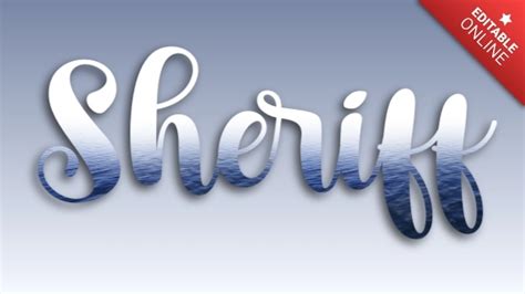 Sheriff Ocean Text Effect Generator