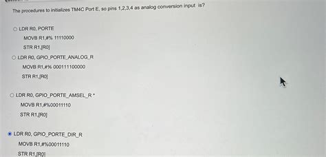 Solved The Procedures To Initializes Tm4c Port E ﻿so Pins