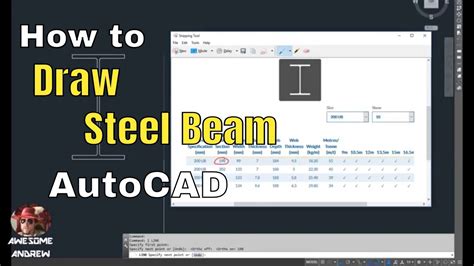 Basic And Easy How To Draw Steel I Beam And Column In Autocad Ub Uc