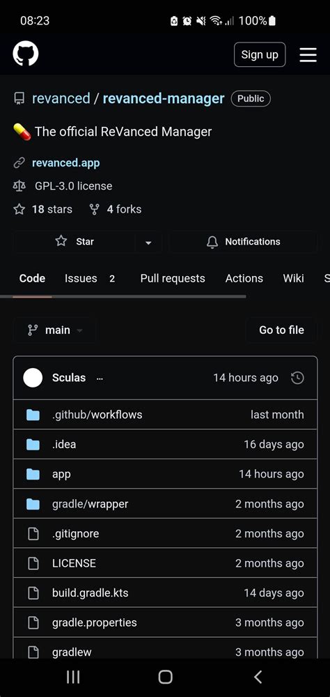 The Offical Revanced Manager Repository Is Now Public Revancedapp