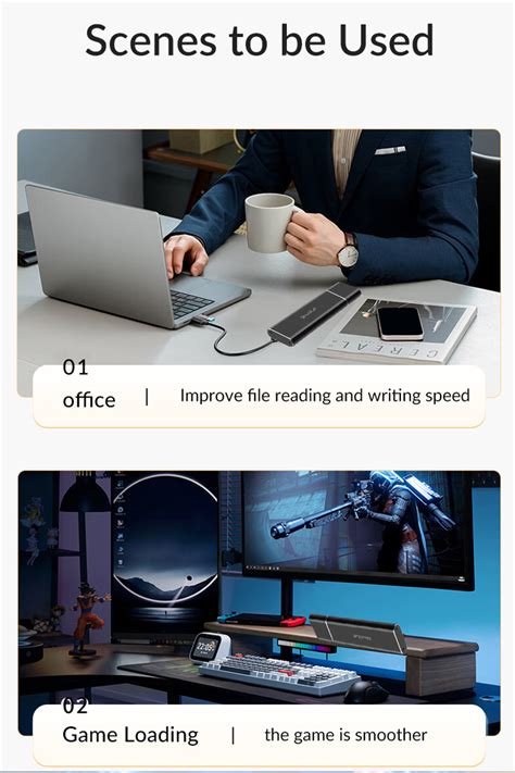 Shuole Ssd Enclosure Case Nvme M To Usb Type C External Mobile Hard Drive Enclosure For