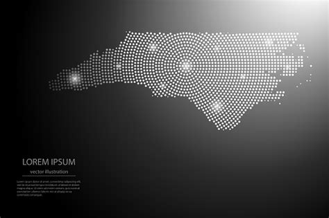 추상적 인 이미지 노스 캐롤라이나지도 어두운 배경에 회색과 빛나는 별 0명에 대한 스톡 벡터 아트 및 기타 이미지 0명 3차원 형태 가리키기 Istock