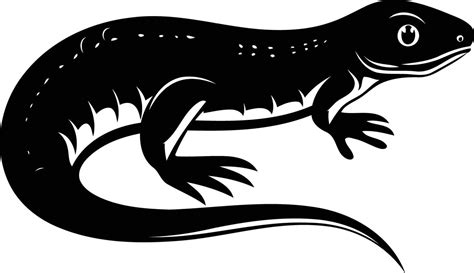 A Simple Yet Striking Black Silhouette Of A Lizard Perfect For Design
