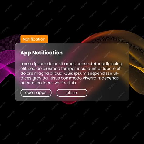 Premium Psd Glassmorphism Notification Ui Design