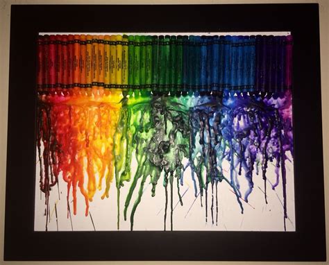 Melted Crayon Rainbow Art Melting Crayons Rainbow Art Art