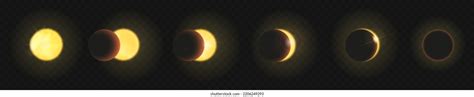 Solar Eclipse Set Vector Illustration Different Stock Vector Royalty Free 2206249293
