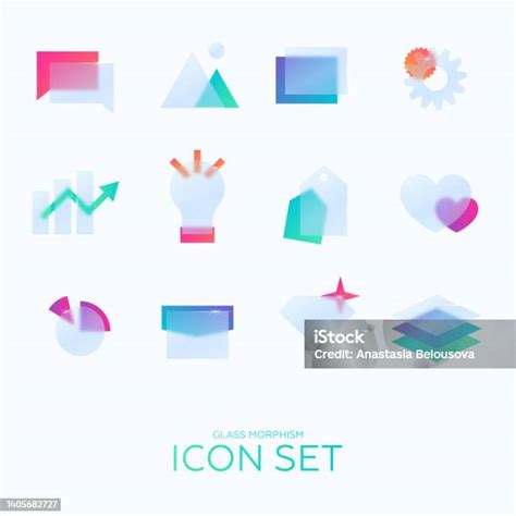 투명 유리 벡터 아이콘 디자인 세트 유리 모피즘 벡터 효과 0명에 대한 스톡 벡터 아트 및 기타 이미지 0명 개념 개체 그룹 Istock