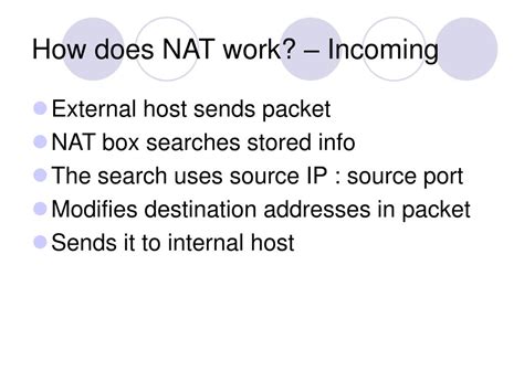 PPT NAT Network Address Translation PowerPoint Presentation Free Download ID 5869832