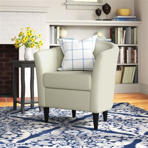 Kronos Faux Leather Barrel Chair Foter