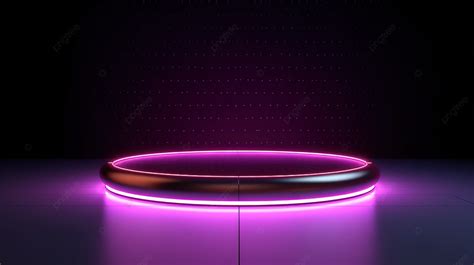 매혹적인 분홍색 및 보라색 조명 3d 렌더링을 갖춘 매끄럽고 비어 있는 연단 3d 바닥 스포트라이트 어두운 바닥 배경 일러스트 및 사진 무료 다운로드 Pngtree