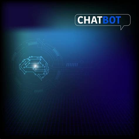 Chatbot And Brain Dark Blue Background Illumination 20218335 Vector Art