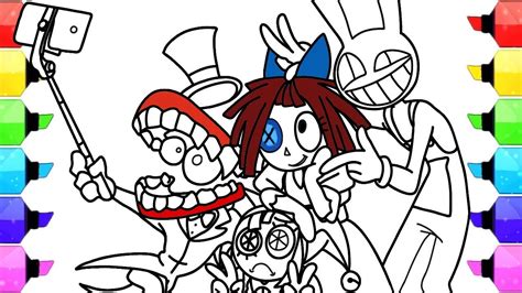 Удивительный цифровой цирк Новая раскраска Как нарисовать всех